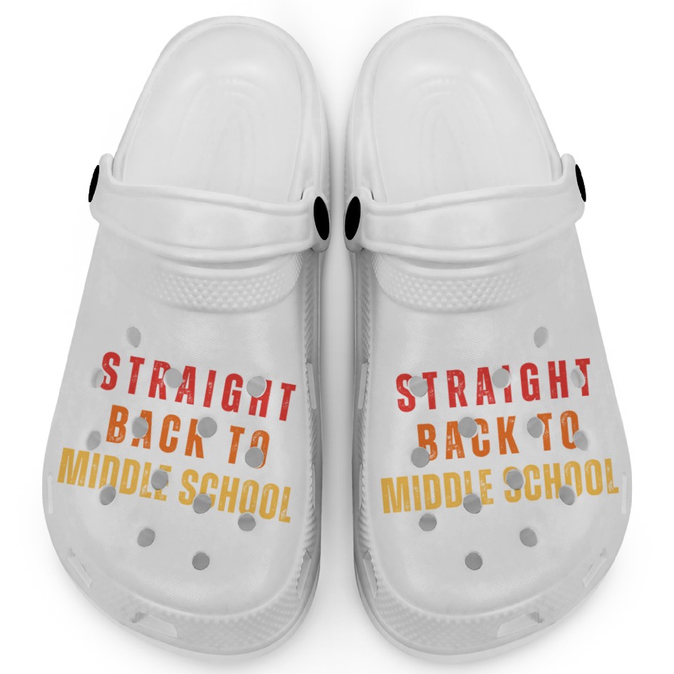 Middle School Teacher Back to School Retro Vintage Clogs | ID 114880446 ...