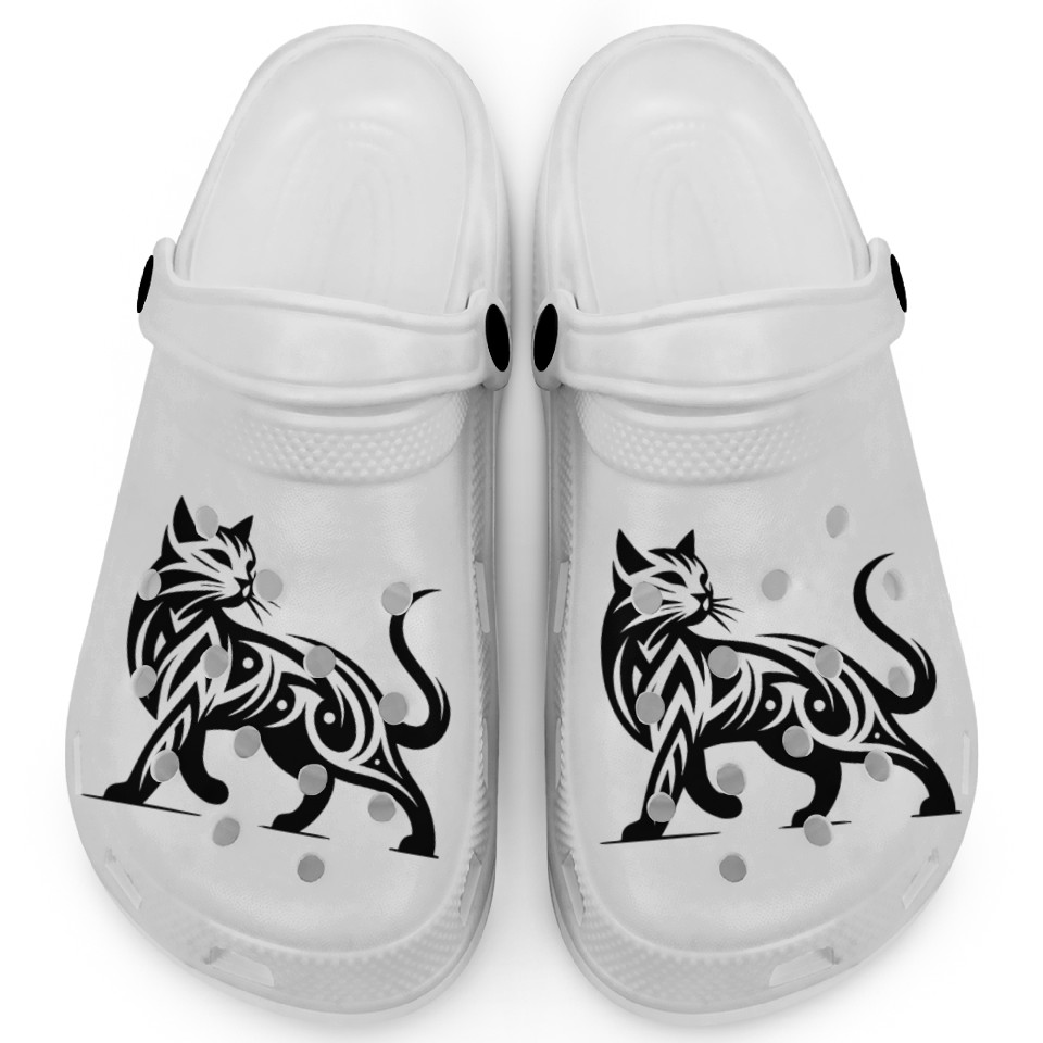 Tribal Cat Tattoo In Stylish Elegance Clogs | ID 43643510 by Camila ...