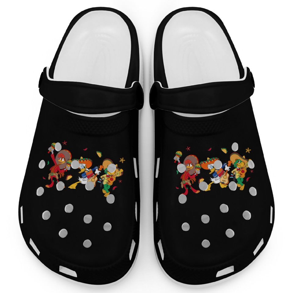 Retro The Three Caballeros Clogs, Jose Donald Duck Panchito, Disney ...