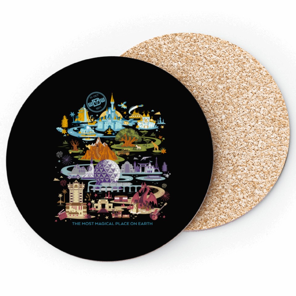 Disney Walt Disney World 50th Anniversary Coasters Coasters | ID ...