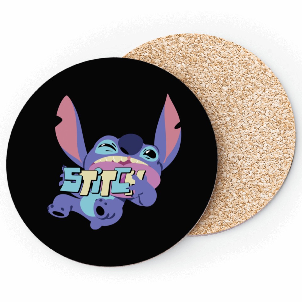 Disney Lilo Stitch Playful Silly Stitch Big Chest Portrait Coasters ...
