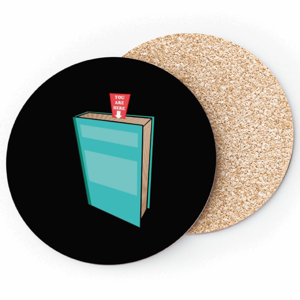 Funny Bookmark Book Reading Lover Coasters | ID 111490037 by Camila ...
