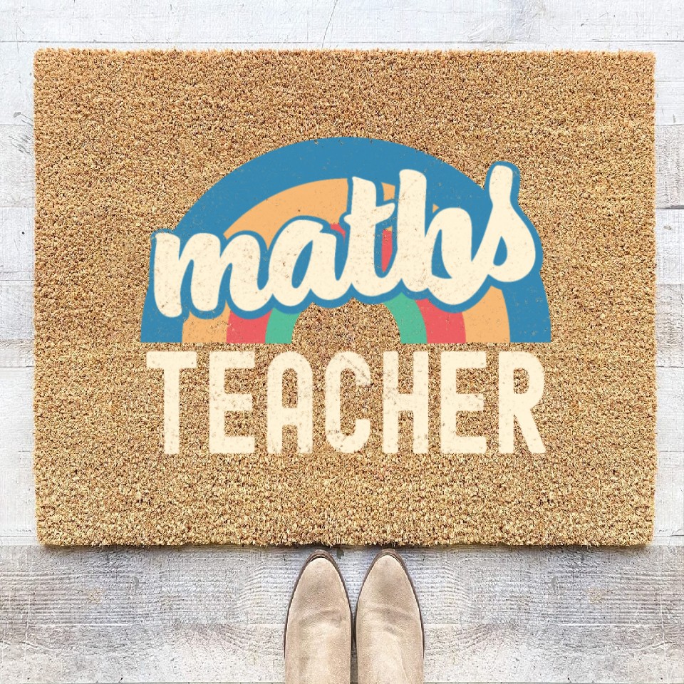 Math Teacher Perfect Gift For Back To School Coir Doormats | ID ...