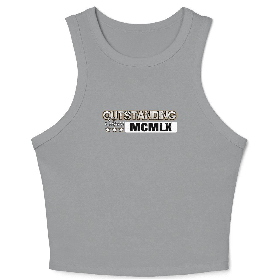 Outstanding Since 1960 Roman Number MCMLX Crop Tank Top | ID 41779173 ...