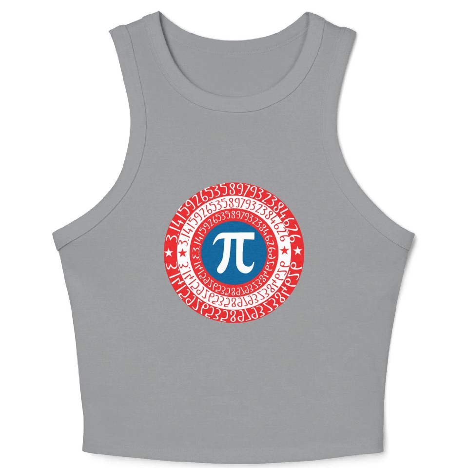Captain Pi Superhero Shield Crop Tank Top | ID 42057694 by Camila ...