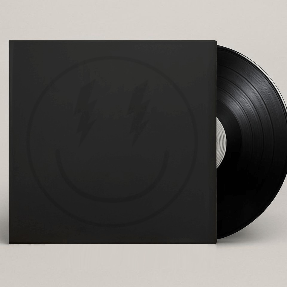 Lightning Smiley Face Emoticon Happy Face Smileyhi Custom Vinyl Record ...