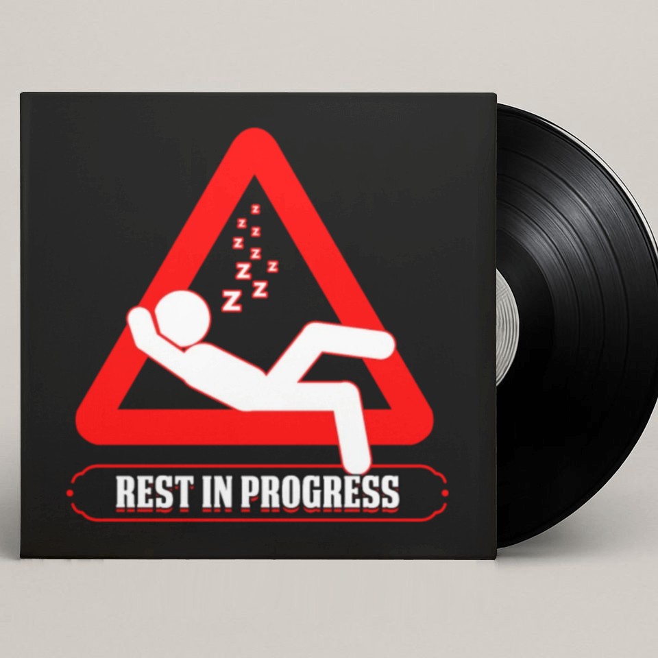 Sleep Head Humor Rest in Progress Fun Naptime Gift Custom Vinyl Record ...