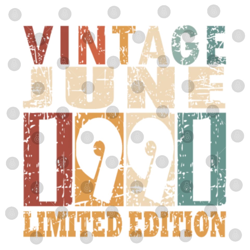 1991 vintage born in June gift Digital Files | ID 64888816 by Camila ...