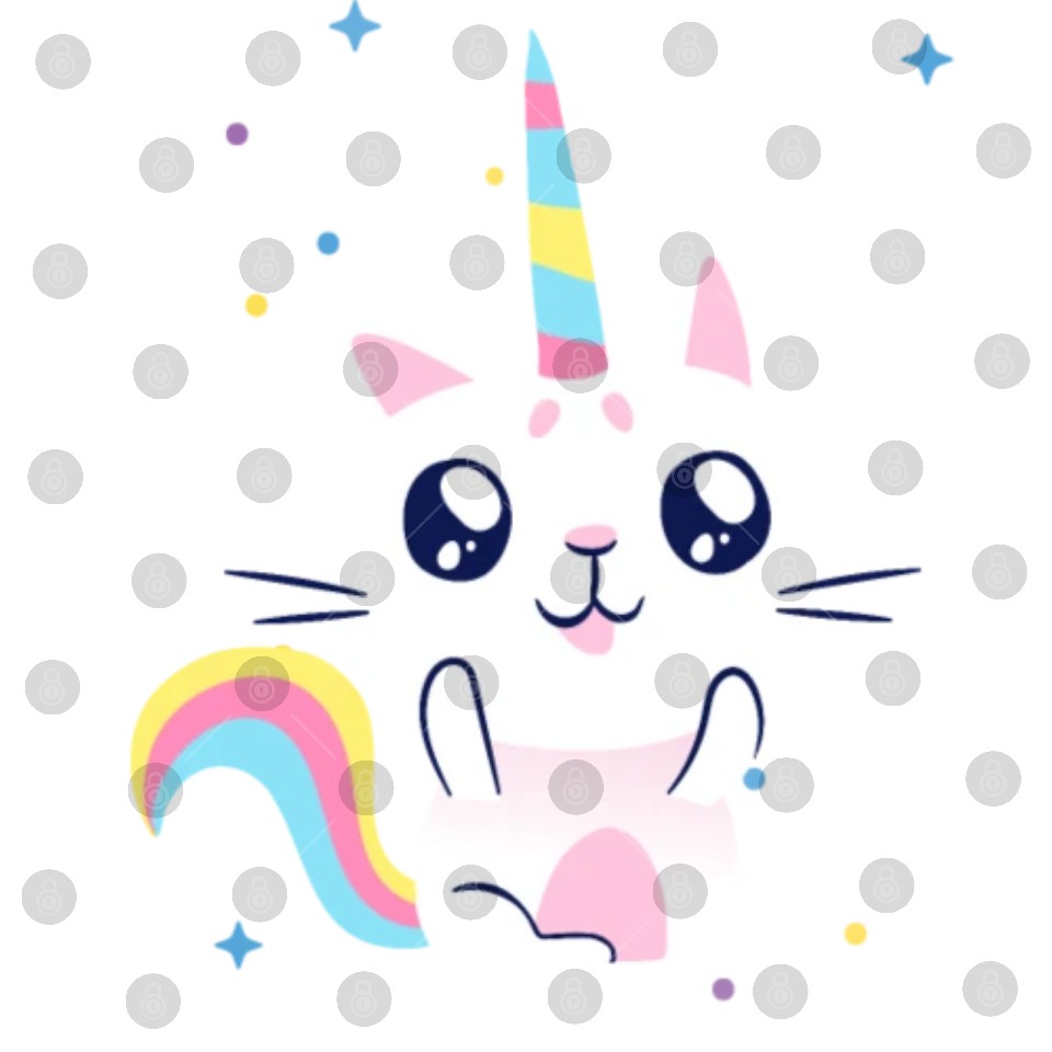 Cute Unicorn Cat Caticorn Girls Otaku Japanese Digital Files | ID ...