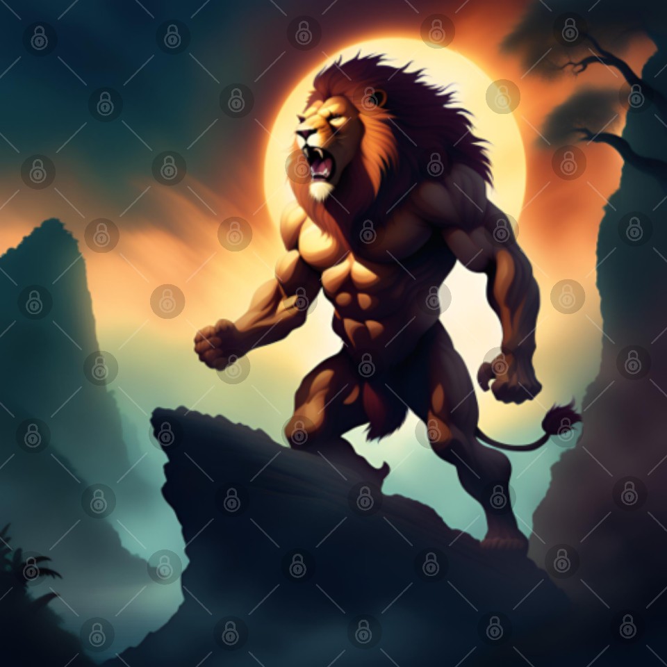 Powerful Mutant Human Lion Creature Digital Files | ID 74881255 by ...