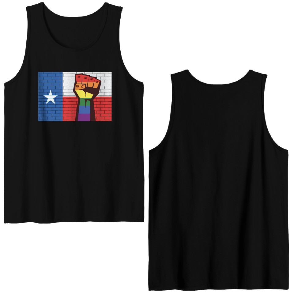 Texas Pride Fist Design for proud LGBT+ Texan Double Sided Tank Tops ...