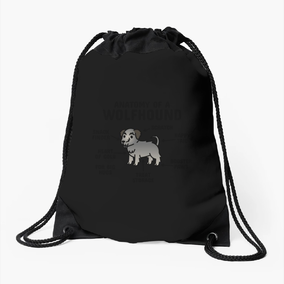 Anatomy Of A Irish Wolfhound Drawstring Bags | ID 52076305 by Camila ...