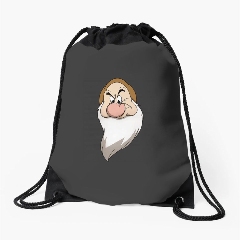 Disney Snow White And The Seven Dwarfs Grumpy Big Face Drawstring Bags ...