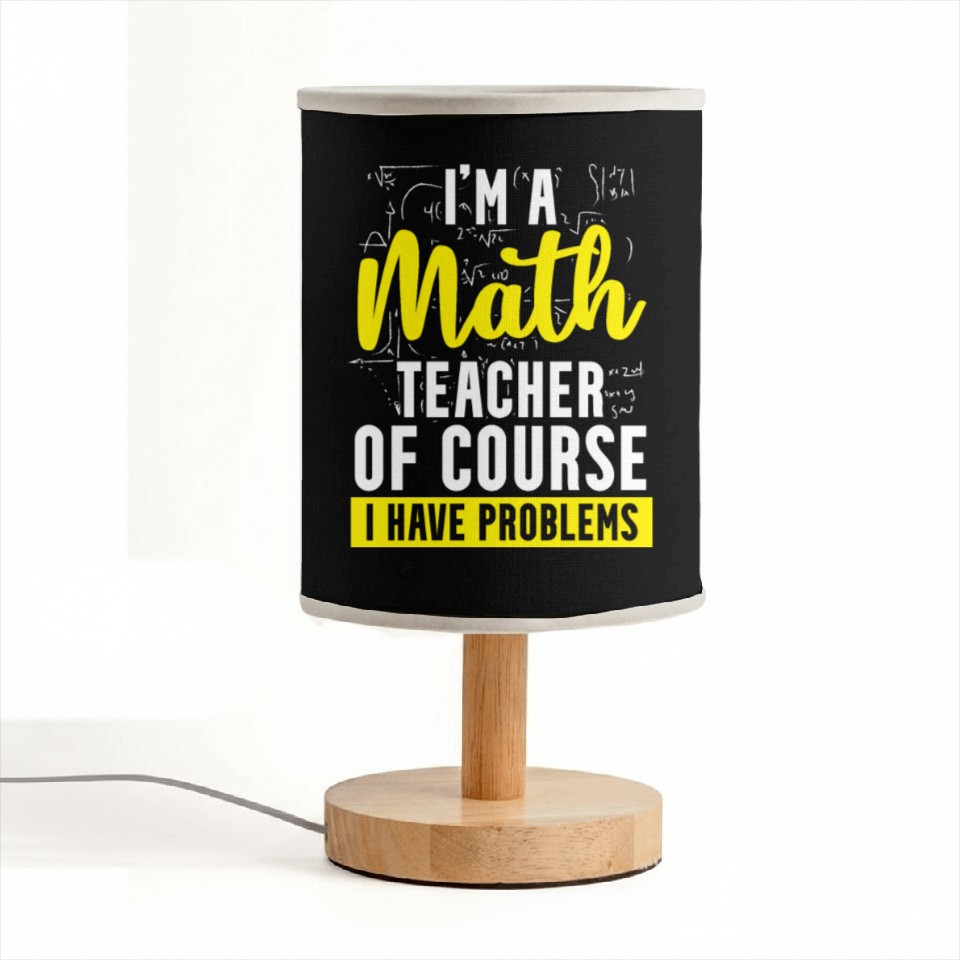 Math teacher math teacher math teacher math Fabric Lamps | ID 96788015 ...