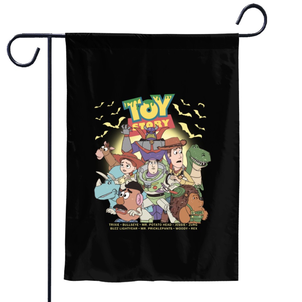 Retro Toy Story Halloween Garden Flags, Disneyland Halloween, Vintage ...