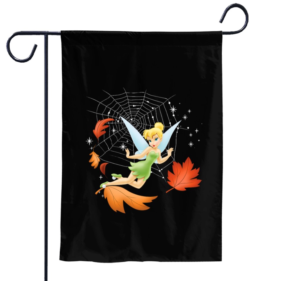 Disney Peter Pan Tinker Bell Fall Spider Web Leaf Garden Flags | ID ...