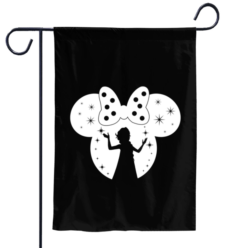 11.8'' x 17.7'' Black Frozen Elsa House Flags, Elsa House Flags, Elsa ...