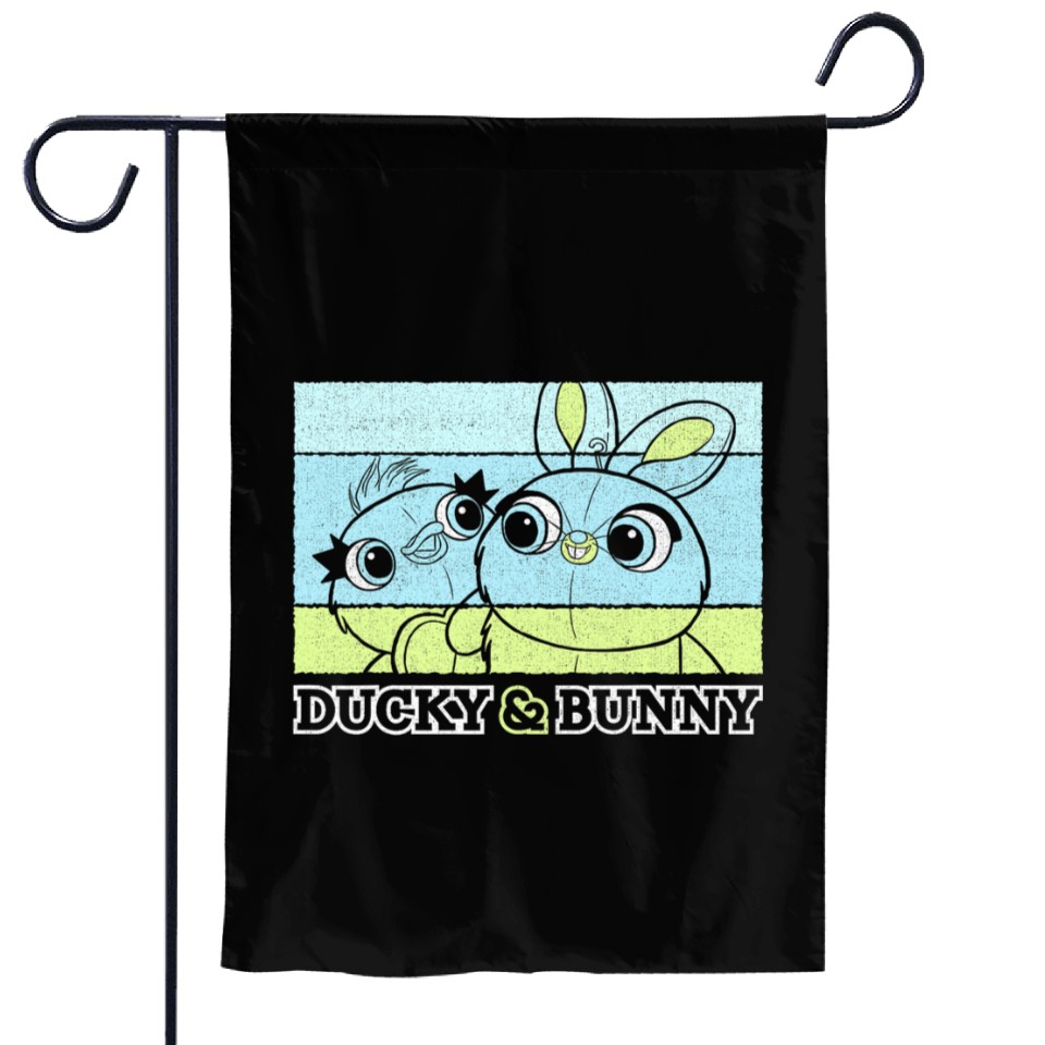 Disney Pixar Toy Story 4 Duck & Bunny Retro Style Poster House Flags ...
