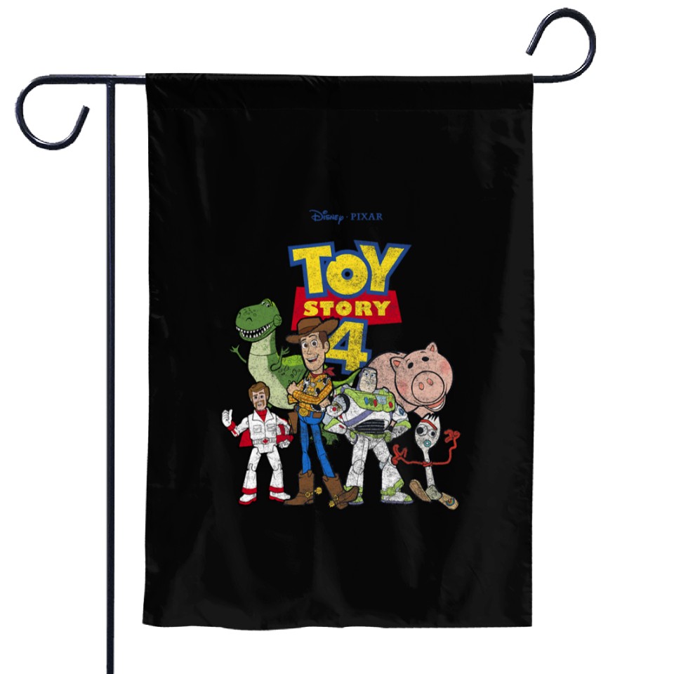 Disney Pixars toy story 4 new group shot movie logo Garden Flags | ID ...