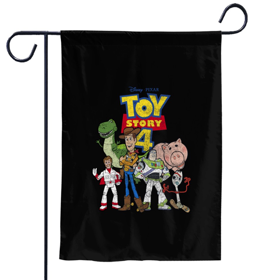 Disney Pixarss Toy Story 4 New Group Shot Movie Logo House Flags | ID ...