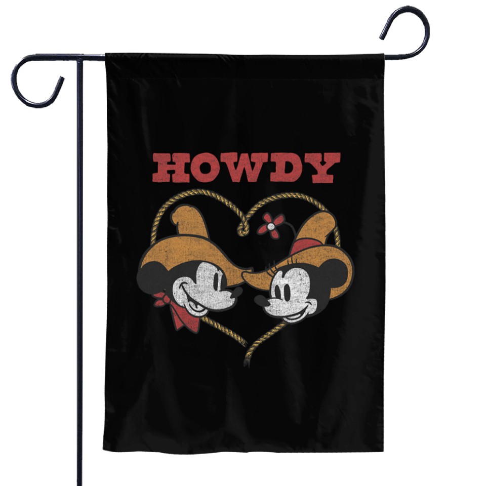 Disney Mickey Mickey And Minnie Howdy Heart Garden Flags | ID 22257670 ...