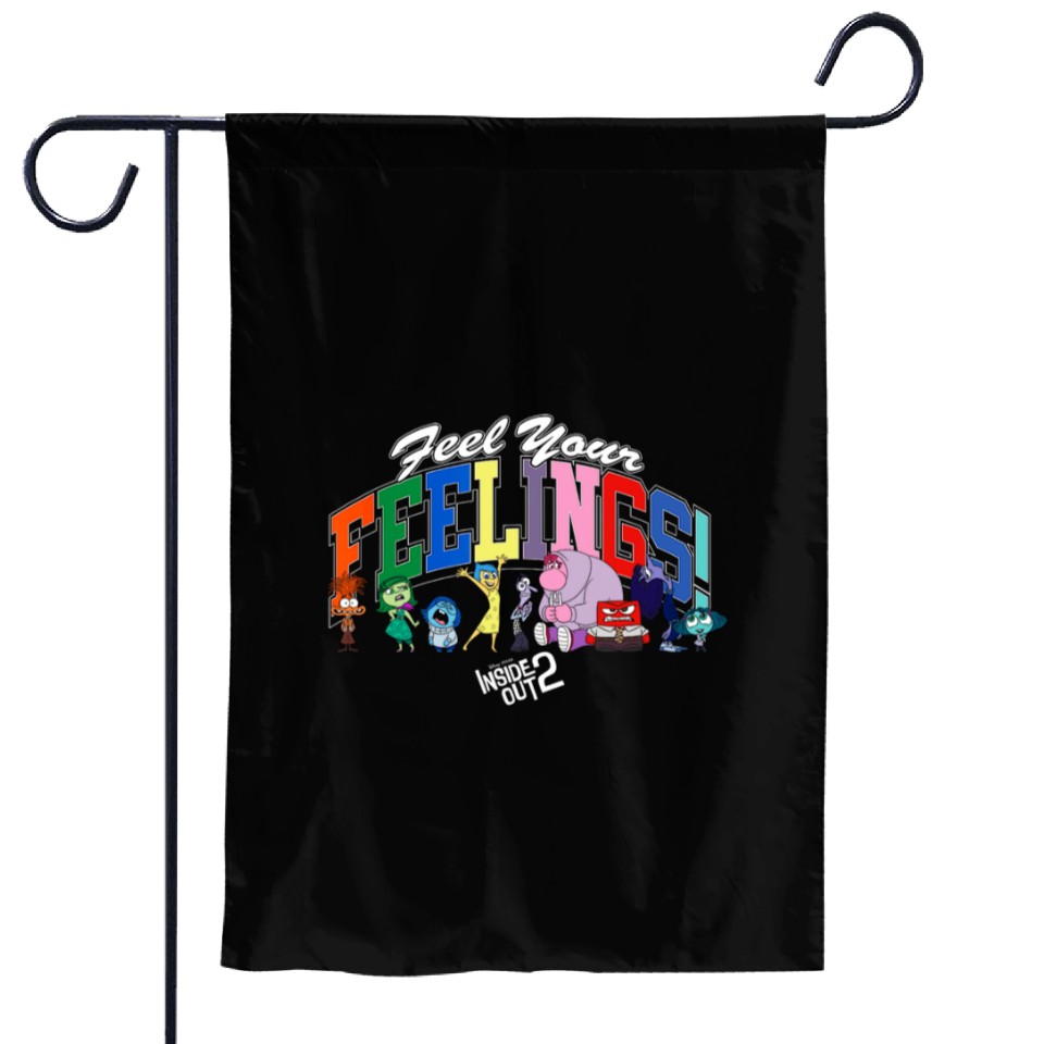 Disney Pixar Inside Out Feel Your Feelings Emotions Logo House Flags ...