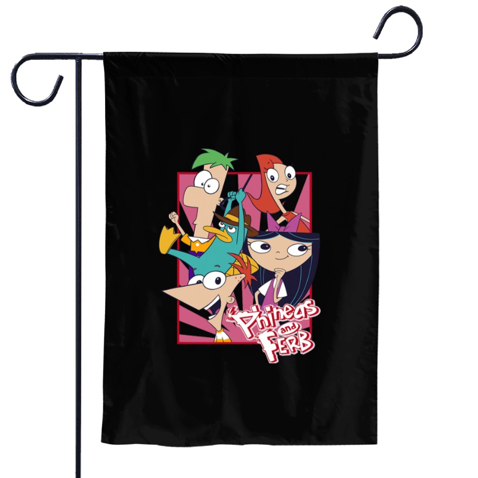 Disney Phineas And Ferb With Friends Cute Group Shot House Flags | ID ...