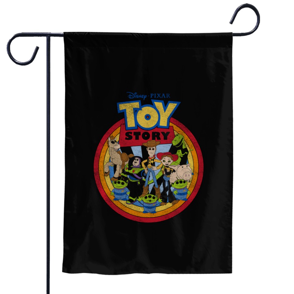 Disney Pixar Toy Story Vintage Circle Portrait Logo House Flags | ID ...