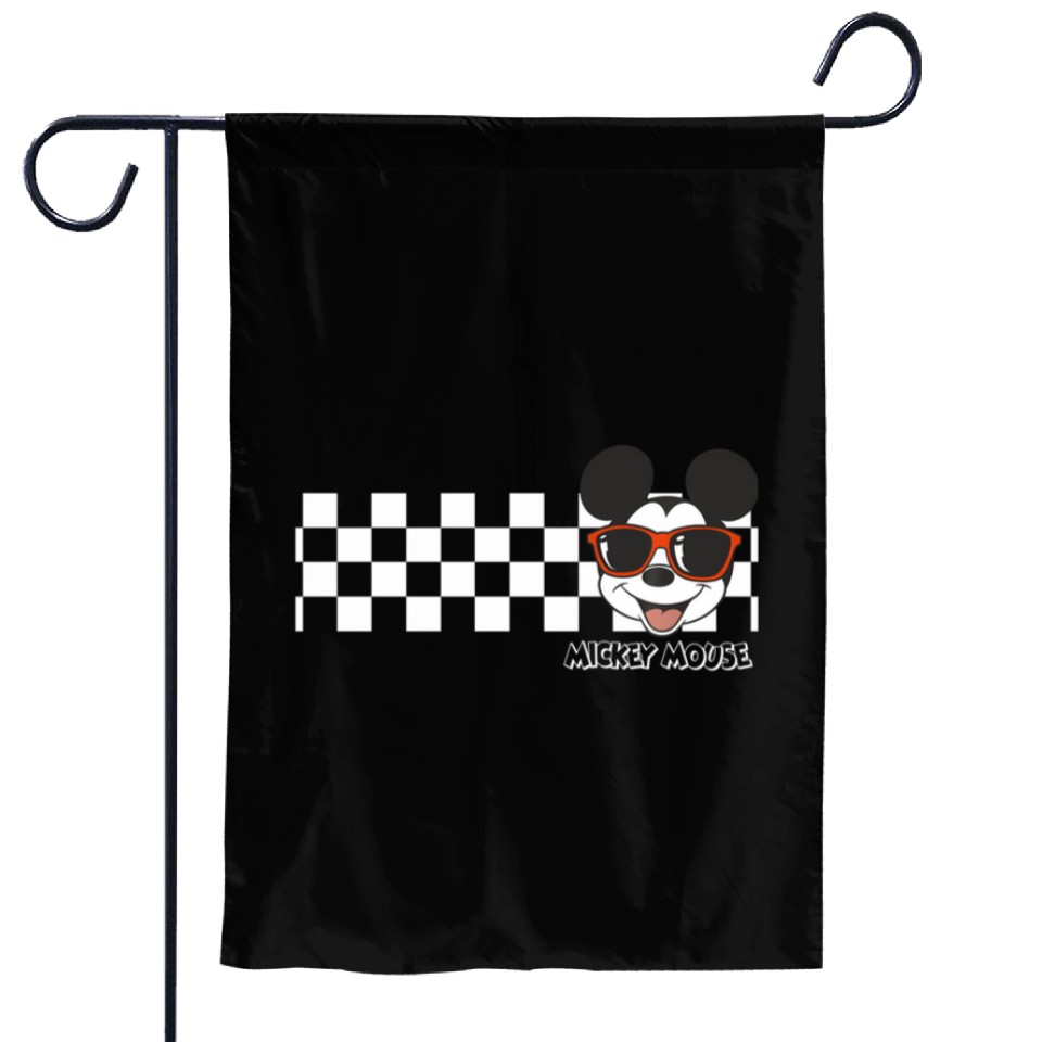 Disney Mickey And Friends Mickey Mouse Checkerboard Stripe House Flags ...