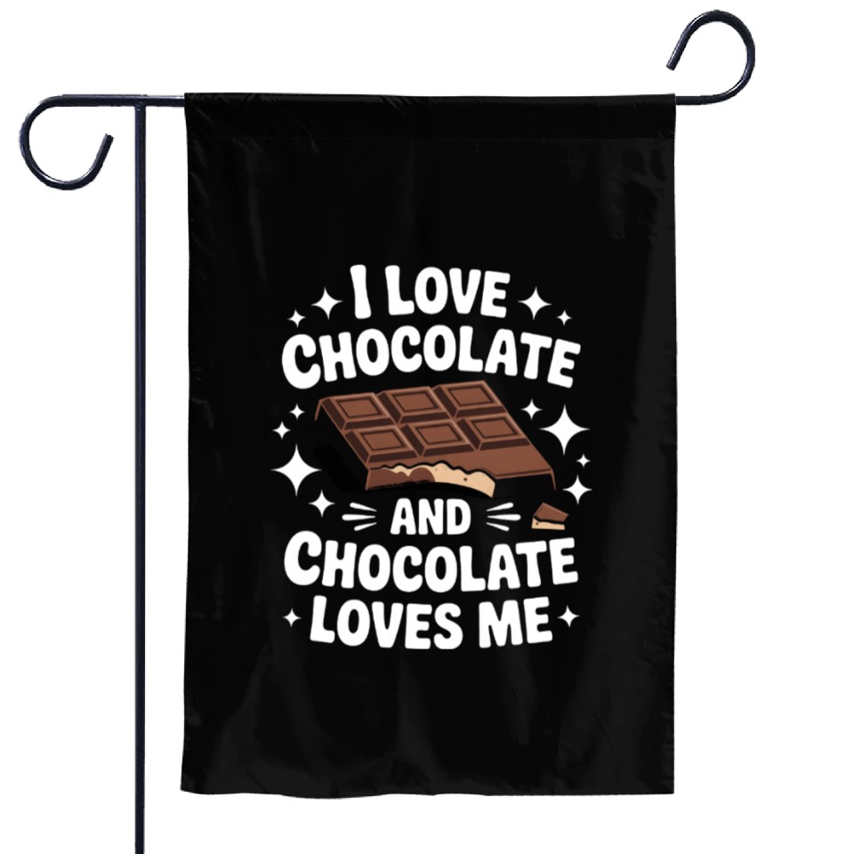 Black 11.8'' x 17.7'' Chocolate Love Quote Design Garden Flags | Printblur