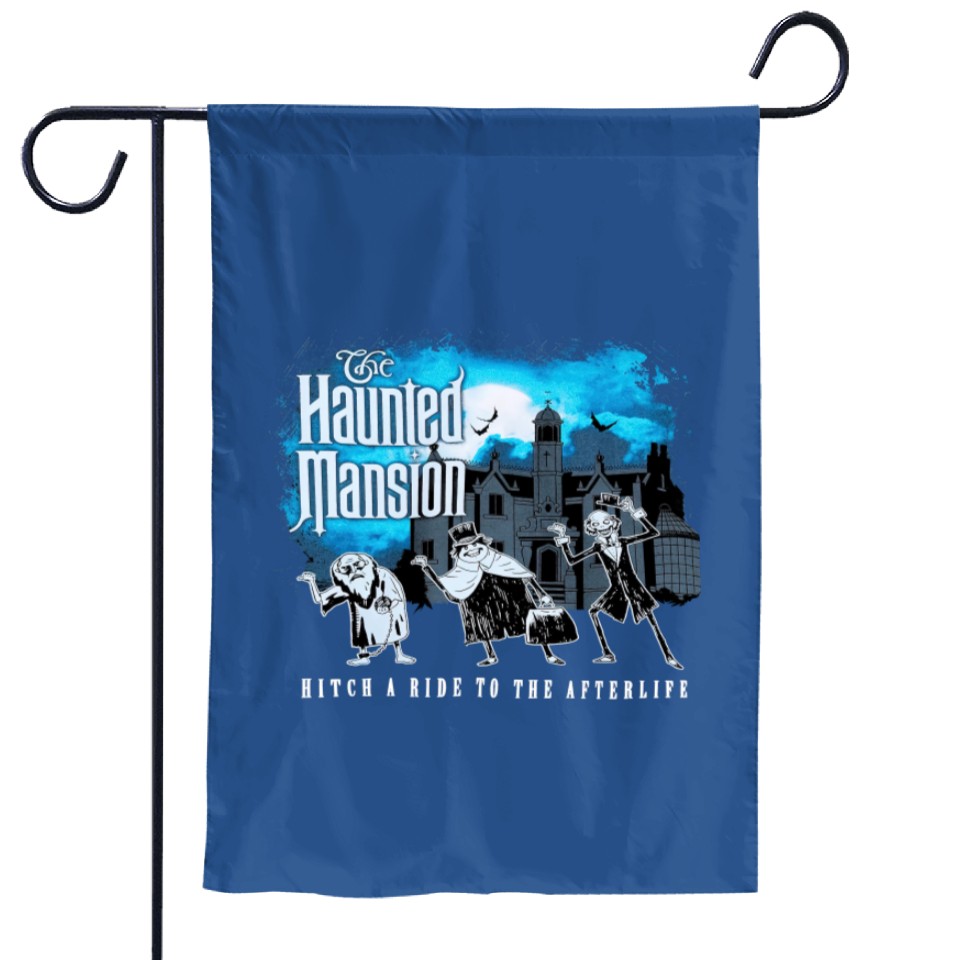 Hitch A Ride To The Afterlife Hitchhiking Ghosts Garden Flags, Disney ...