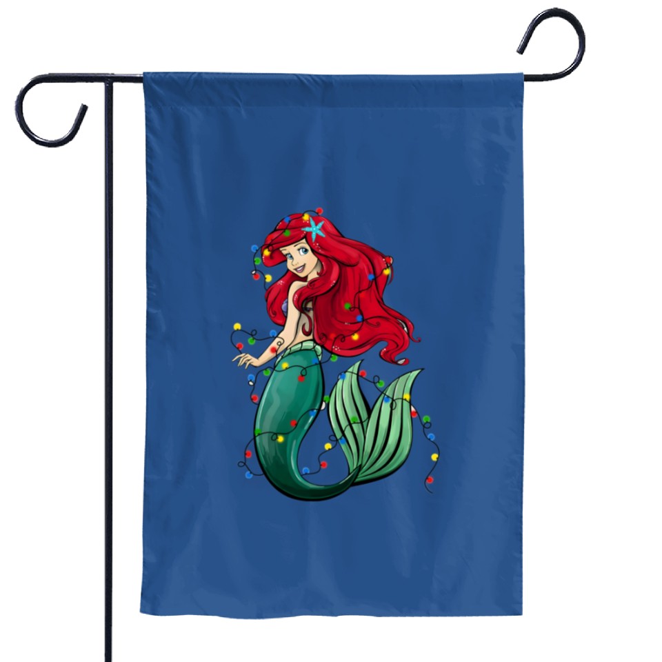 Disney Princess Ariel Christmas Lights Garden Flags, The Little Mermaid ...