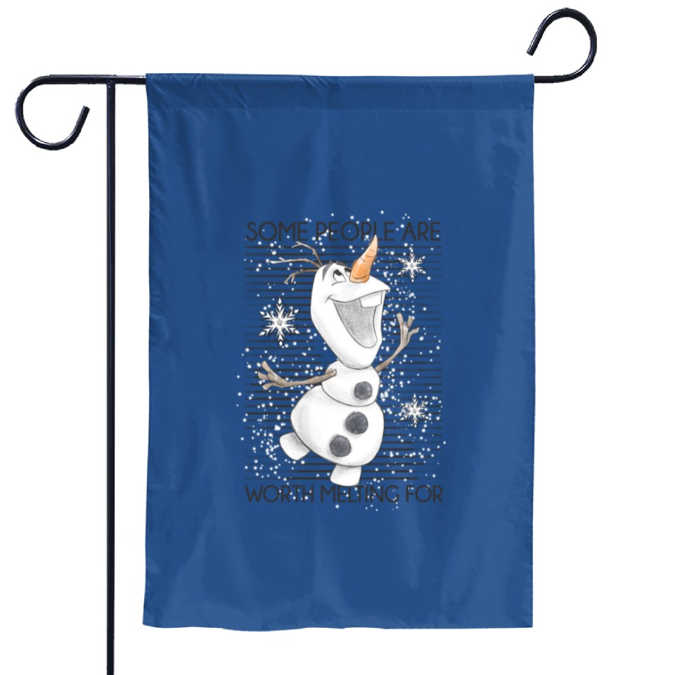 Disney Frozen Olaf Some People Are Worth Melting Garden Flags | ID ...