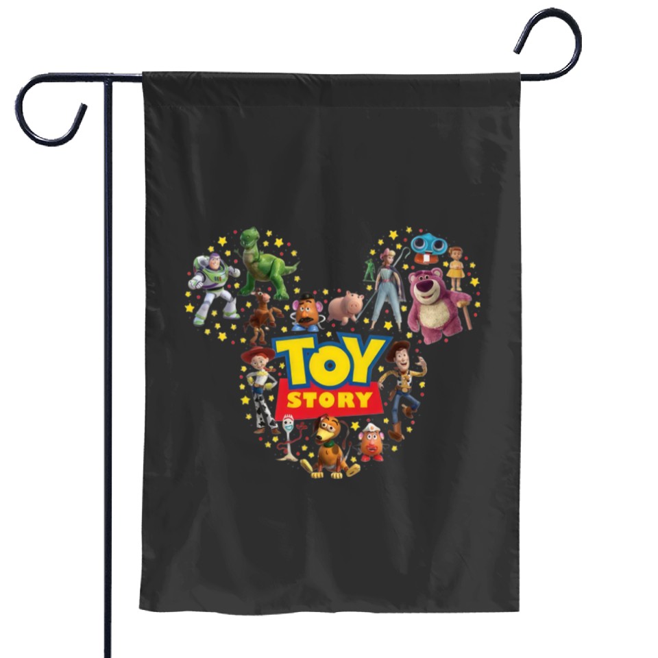 Toy Story Garden Flags, Disney Group Garden Flags, Mickey Ears Garden ...