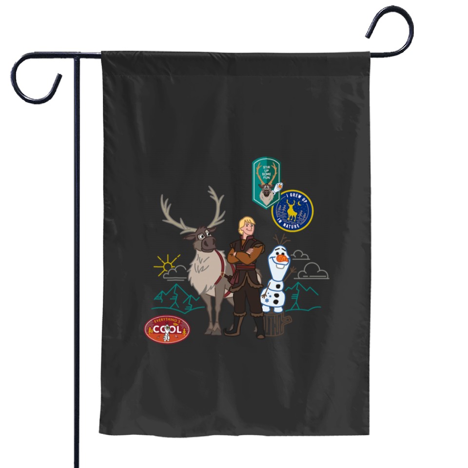 Disney frozenss 2 Olaf Sven and Kristoff Patches Garden Flags | ID ...