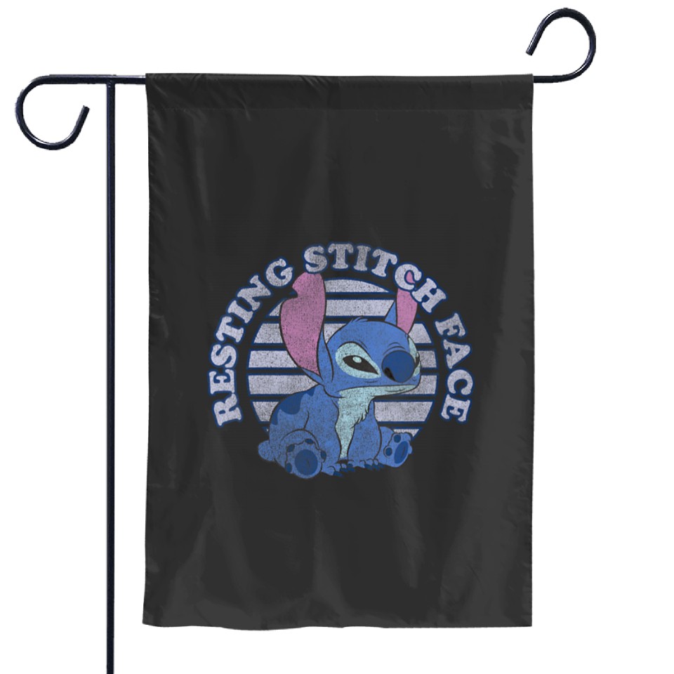 Womens Disney Lilo Stitch Resting Stitch Face VNeck Garden Flags | ID ...