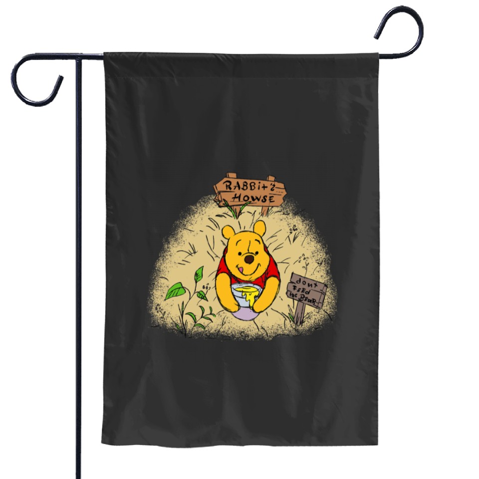 Disney Winnie the Pooh Rabbits House Dont Feed the Bear Garden Flags ...
