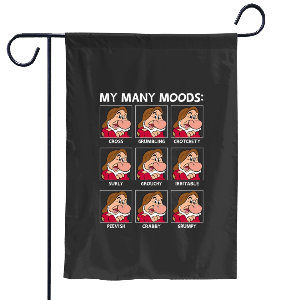 Disney Snow White And The Seven Dwarfs Grumpys Many Moods Garden Flags ...