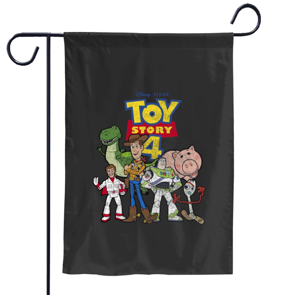 Disney Pixars Toy Story 4 New Group Shot Movie Logo Garden Flags | ID ...