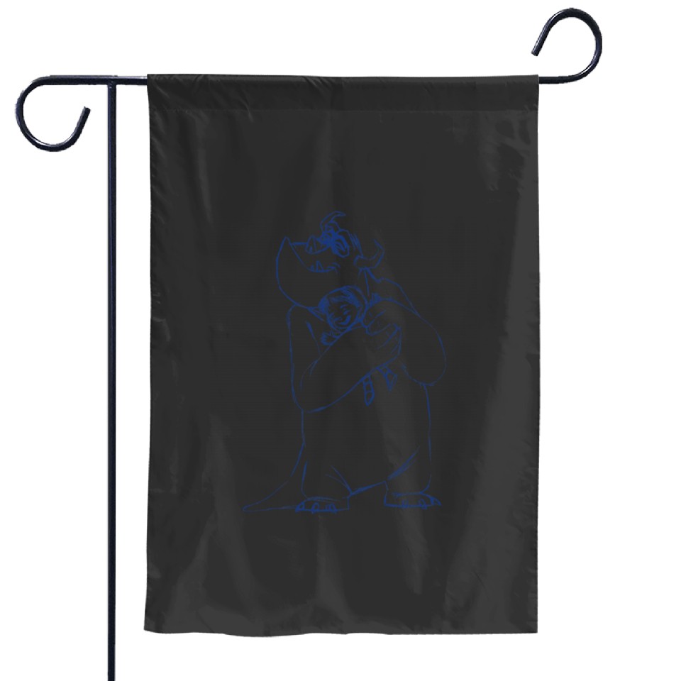 Disney Pixars Monsters Inc. Mike Boo Hug Fine Art Sketch Garden Flags ...