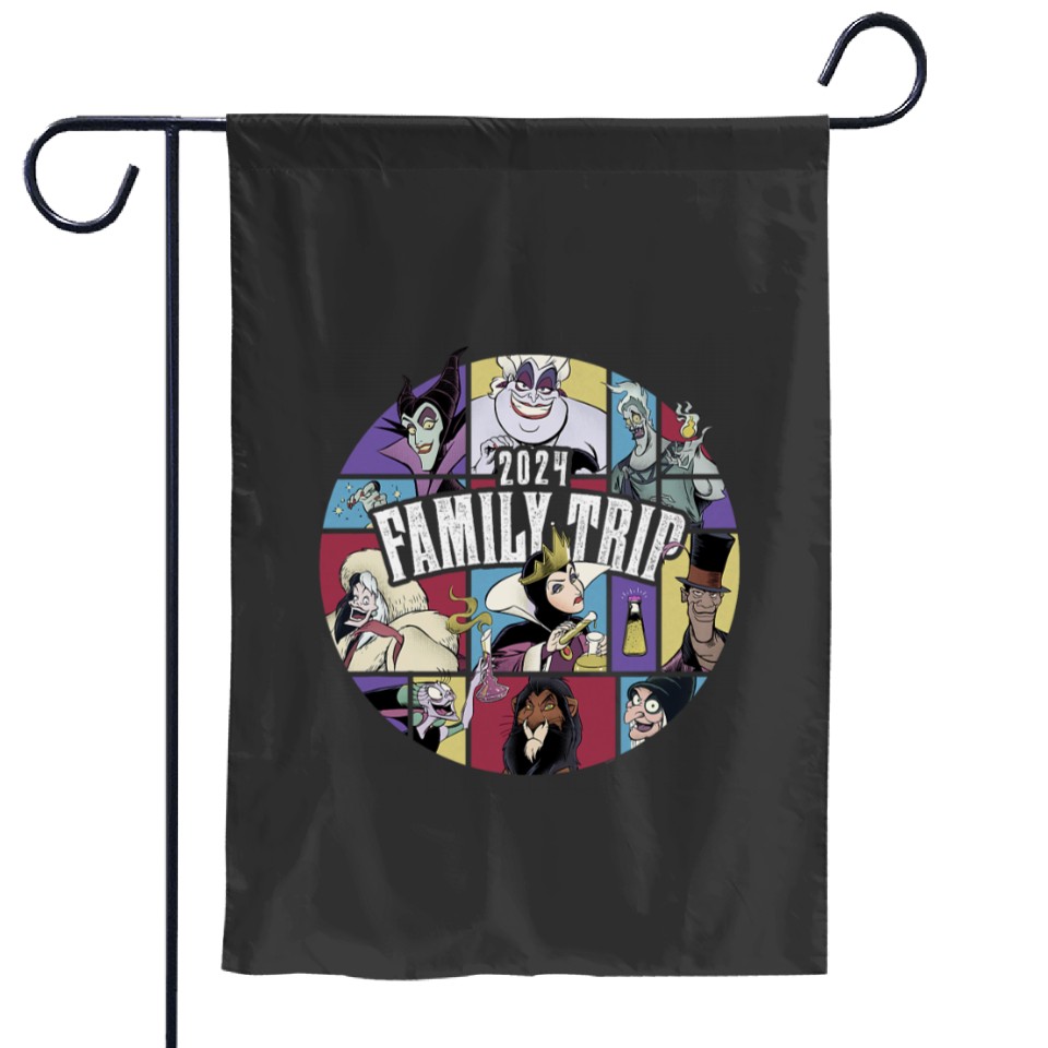 Disney Villains Wicked Circle 2024 Family Trip Vacation Garden Flags ...