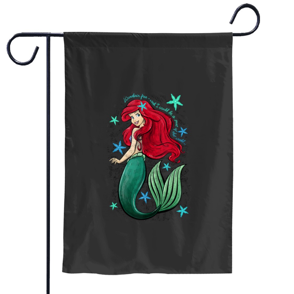 Disney The Little Mermaid Ariels Song music nout Tank Top Garden Flags ...