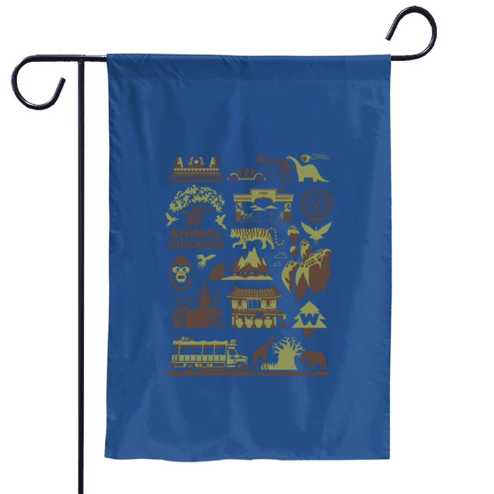 Animal Kingdom Retro Garden Flags, Disney Animal Garden Flags, Disney ...