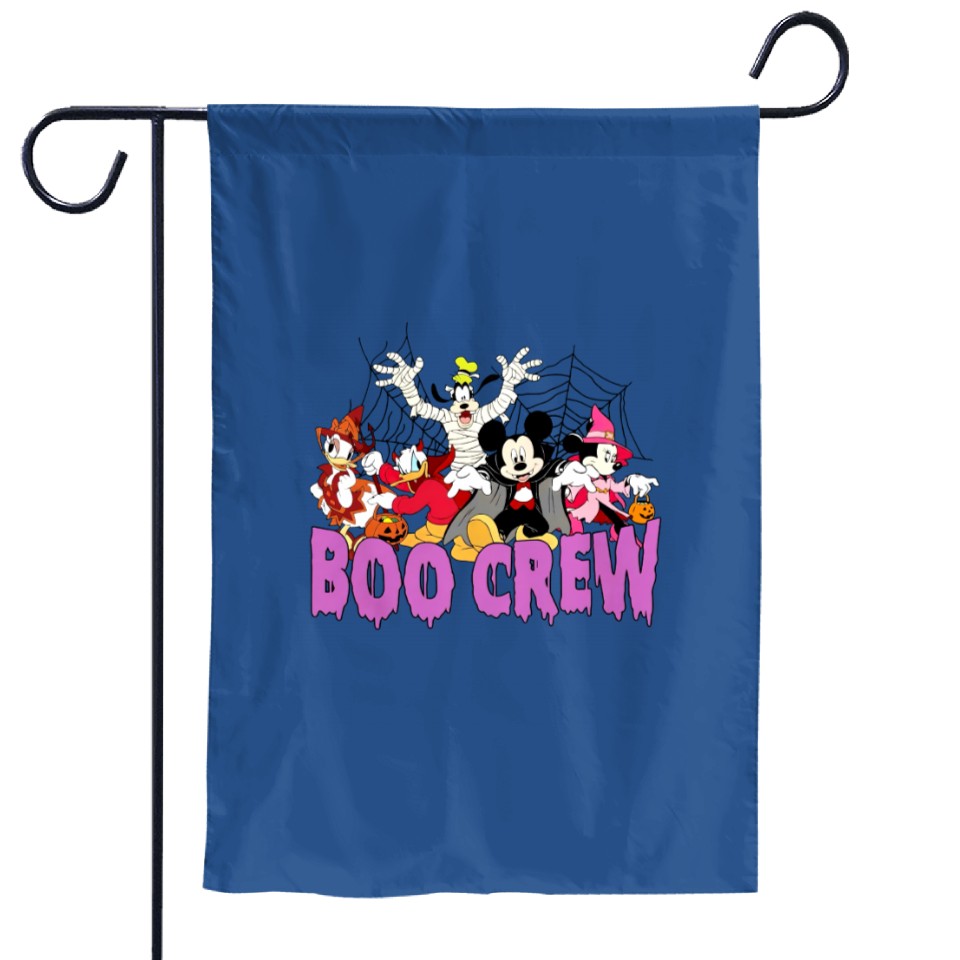 BOO Crew Disney Halloween Garden Flags, Custom Disney family Garden ...