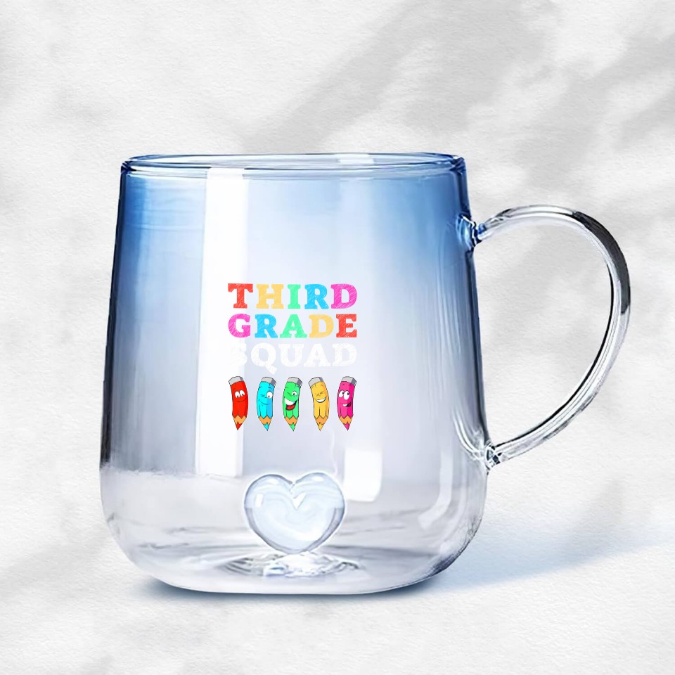 3rd Grade Squad Back To School Third Grade Gradient Glass Mugs | ID ...