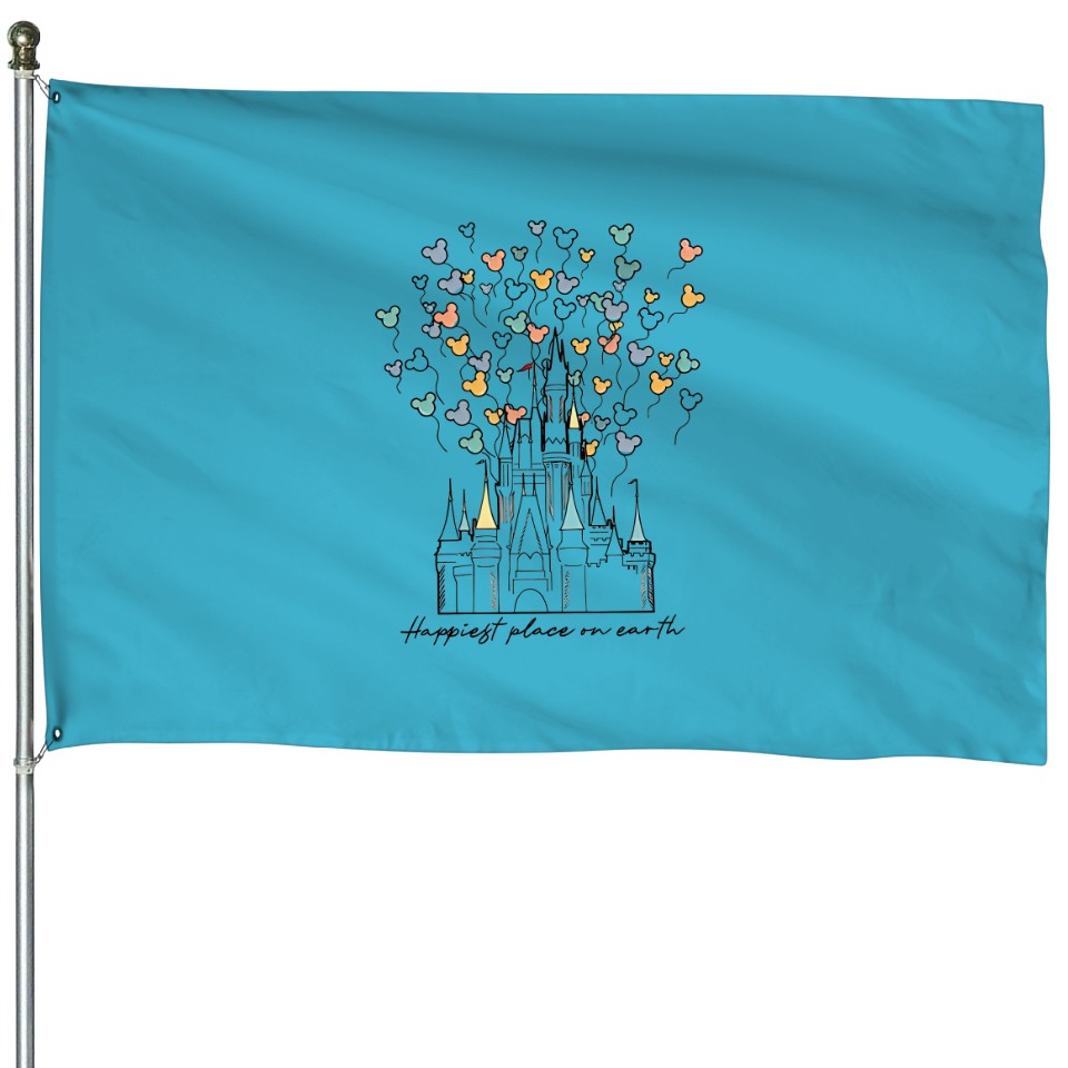 Disney Magical Castle Happiest Place House Flags | ID 20595145 by Cuba ...