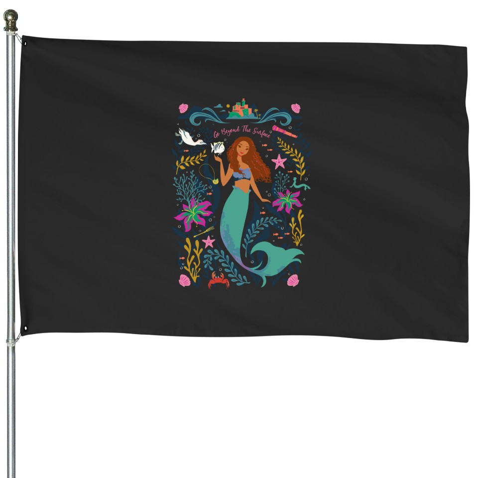 Ariel Beyond The Surface House Flags, Disney The Little Mermaid 2023 ...