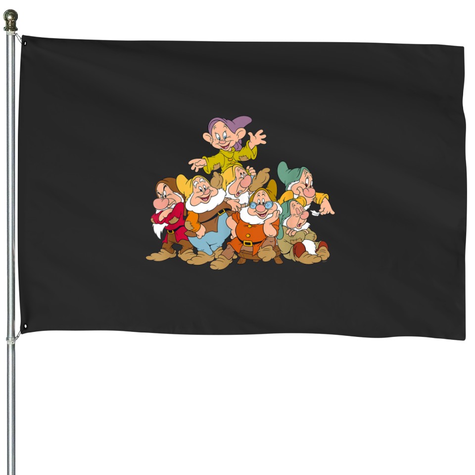 Disney Snow White the Seven Dwarfs Group Fun House Flags | ID 20589303 ...