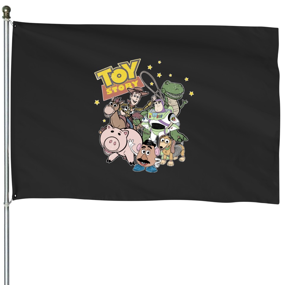 Retro Disney Toy Story House Flags, Vintage Toy Story House Flags ...
