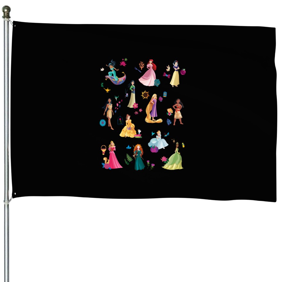 Disney Princess Magical Print Long Sleeve House Flags | ID 21702604 by ...